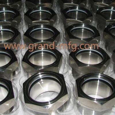 China SS316 NPT 1 1/4 Oil Level Sight Glass Indicator for Vacuum Pump Air Compressor 120 Bar for sale