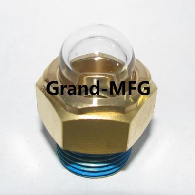 China M16x1.5 Brass Oil Level Sight Glass with 304 Reflector for Hydraulic Tanks 5-10 Bar for sale