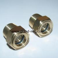 China Brass Oil Level Sight Glass 1/2 NPT BSP Threads Tempered Glass 5-10 Bar for Radiator Gearbox for sale