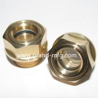 China Brass Oil Level Sight Glass Indicator 3/8 Inch Male NPT Thread for Vacuum Pump Compressor for sale