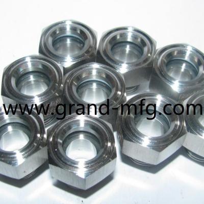 China SS304 Stainless Steel NPT 1/2 Sight Glass Oil Sight Window 220C 12MPa for Vacuum Pump Compressor for sale