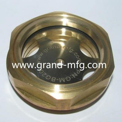 China Brass Sight Glass 1/2-14 NPT Dome Oil Sight Glass 5-10 Bar Replacement for OEM Surge Tank for sale