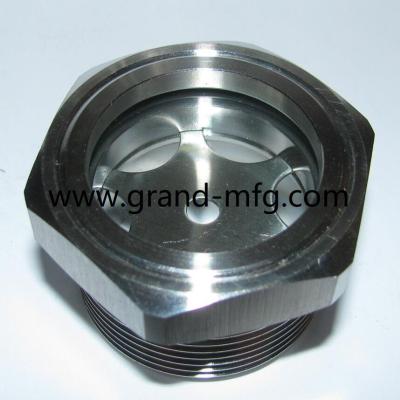 China Stainless Steel 304 Bullseye Oil Sight Glass 1 NPT High Pressure Borosilicate Glass for sale