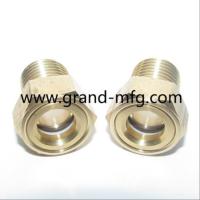 China Brass Oil Level Sight Glass 1/2 NPT BSP Threads Tempered Glass 5-10 Bar for Radiator Gearbox for sale