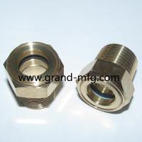 China Brass Oil Level Sight Glass 1/2 NPT BSP Threads Tempered Glass 5-10 Bar for Radiator Gearbox for sale