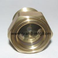 China Brass 1/2 Inch NPT Male Thread Oil Level Sight Glass Indicator for Pumps 5-10 Bar for sale