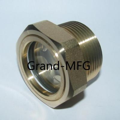 China Brass Oil Level Sight Glass Indicator 1 1/2 NPT Thread for Vacuum Pump Air Compressor 5-10 Bar for sale