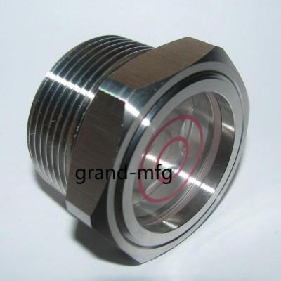 China Stainless Steel 304 Oil Level Sight Glass BSP G 1 NPT 1 with 2-5mm Glass 5-120 Bar for sale