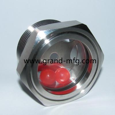 China SS304 NPT 1/4 High Pressure Oil Sight Glass 300PSI Liquid Level Indicator for Gearbox Reducer for sale