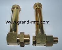 China Brass Oil Level Sight Gauge G3/4 BSP Thread 80-600mm Center Distance for Hydraulic Reservoir for sale