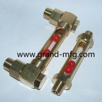 China Brass Oil Level Sight Gauge Indicator 1/2 inch BSP Thread 80mm to 600mm Distance for sale