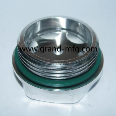 China M52X2 Aluminum Oil Sight Glass for Blower Lubrication System Hex Screw-in Level Gauge 5-10 Bar for sale