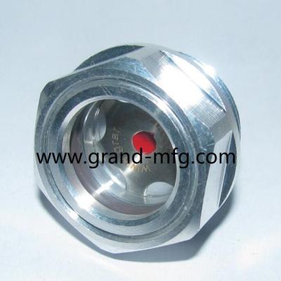 China Aluminum Oil Level Sight Glass BSP G1/2 G1/4 Thread 3mm Glass 5-10 Bar for sale