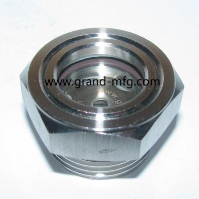 China SS304 NPT 1 1/2 Inch Oil Sight Glass 5-10 Bar Liquid Level Gauge for Gearboxes for sale