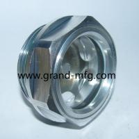 China Aluminum Oil Level Sight Glass BSP Metric Thread 5-10 Bar 120C Industrial Indicator for sale