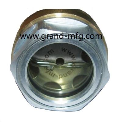 China Aluminum 1/4 Inch G Thread Liquid Level Sight Glass Natural Glass Window 5-10 Bar for sale