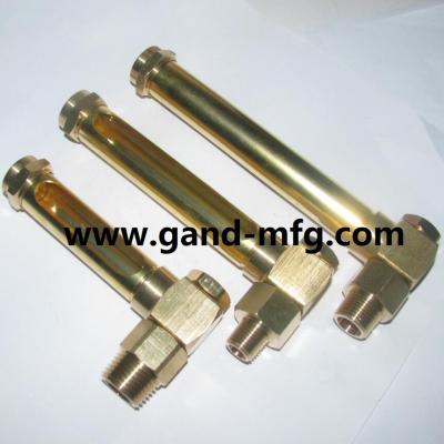 China Brass Sight Gauge Oil Level Indicator NPT BSP Thread 1/2 1/4 1/8 3/4 Inch for Gear Reducers for sale