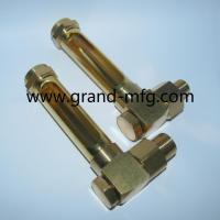 China Brass Oil Level Gauge Sight Glass BSP G3/8 Thread 80-600mm Distance for Hydraulic Reservoir for sale