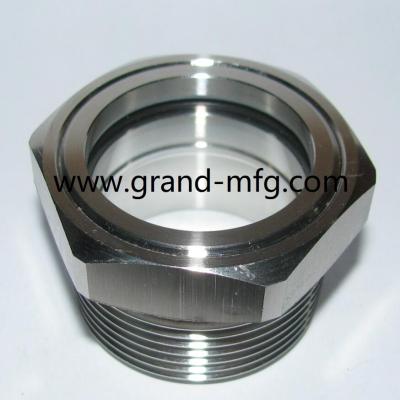 China Stainless Steel SS316 Oil Level Sight Glass 3 Inch NPT Thread Liquid Level Indicator for sale