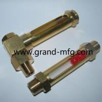 China Brass Oil Level Sight Gauge 1/4 BSP Thread 80-600mm Distance for Hydraulic Reservoir for sale