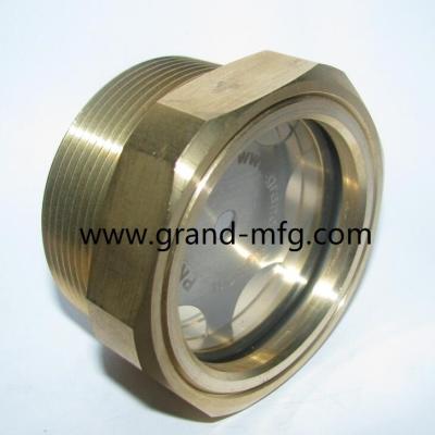 China NPT 3 Brass Oil Level Sight Glass 5-10 Bar Observation Evaporator Sight Glass OEM Service for sale