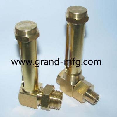 China Brass Oil Level Gauge with NPT Thread 1/2 3/4 1 Inch Sight Glass Indicator 80-600mm for sale