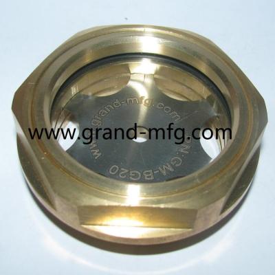 China BSP G 2 1/2 Inch Brass Oil Level Sight Glass 5-10 Bar Observation Gauge OEM Service for sale