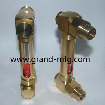 China Brass Oil Sight Glass M12x1.5 M14x1.5 M16x1.5 Liquid Level Gauge Indicator 80-600mm for sale