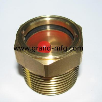 China Brass Oil Level Sight Glass NPT 3/4 Inch 5-10 Bar for Pump Lubrication System for sale