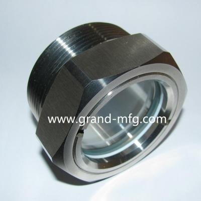 China Stainless Steel 304 Bullseye Oil Sight Gauge 2 NPT Male Thread High Pressure 1 Inch for sale