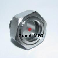 China Stainless Steel Bullseye Sight Glass 1/4 Inch MNPT Thread Borosilicate Glass Oil Level Plug Industrial for sale