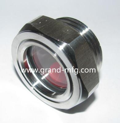 China Stainless Steel Bullseye Sight Glass M42x1.5 M42x2 High Temp 120C 10 Bar Industrial for sale