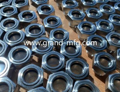 China Stainless Steel Sight Glass 1/2 to 2 Inch NPT BSP Thread Oil Level Gauge 5 Bar for sale