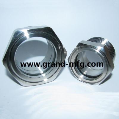 China Stainless Steel Male NPT Oil Level Sight Glass 2-1/2 for Pumps Gearboxes 304 316 for sale
