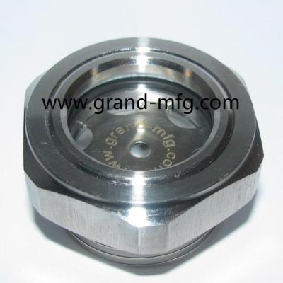 China Stainless Steel 304 Oil Level Sight Glass 1/2 to 2 Inch NPT BSP Thread Borosilicate Glass for sale