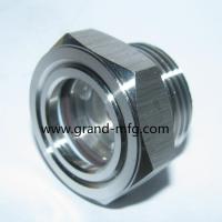 China Aluminum Oil Level Sight Glass BSP Metric Thread 5-10 Bar 120C Industrial Indicator for sale