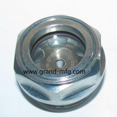 China Hexagon Steel Oil Sight Gauge 1/2 Inch BSP Thread Oil Level Indicator 10 Bar for sale