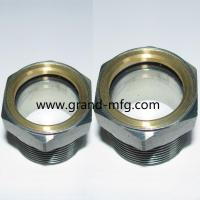 China Hexagon Steel Oil Sight Gauge 1/2 Inch BSP Thread Oil Level Indicator 10 Bar for sale