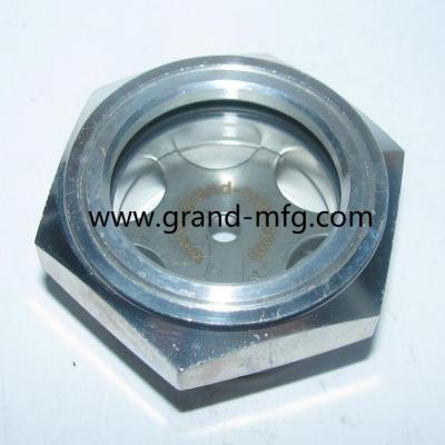 China Aluminum Oil Level Sight Glass 1-1/4 Inch BSP Thread 10 Bar Visual Gauge for Pump Compressor for sale