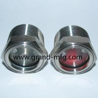 China Aluminum Oil Level Sight Glass BSP G Thread 3/8 3/4 Inch 3mm Glass High Temp for sale