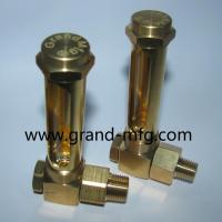 China Brass Oil Level Gauge with Real Glass Tube NPT BSP Thread 1/4 to 1 Inch 80-600mm Bolt Distance for sale