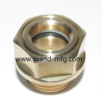 China Brass Oil Level Sight Glass 3/8 3/4 BSP G Thread 8MPa with SS304 Reflector for sale