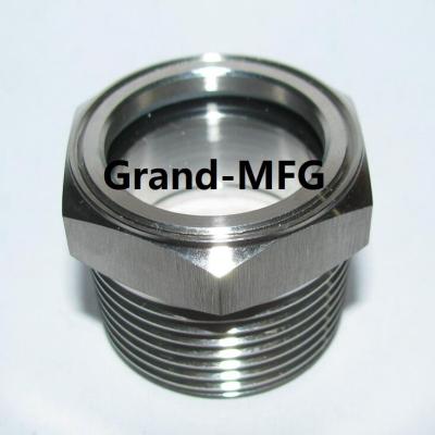 China 1 inch NPT Stainless Steel 304 Bullseye Oil Sight Glass 5-10 Bar High Pressure Gearbox Level Gauge for sale