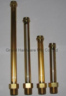 China Brass Oil Level Indicator with Quartz Glass Tube BSP G 1/4 3/8 1/2 Inch Male Thread for sale
