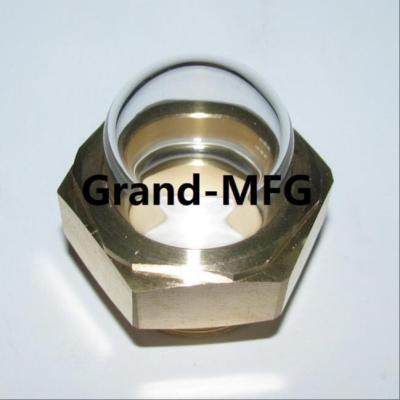 China Brass Oil Sight Glass M16x1.5 5-10 Bar Heavy Duty Domed Level Gauge for Pump Gearbox Speed Reducer for sale