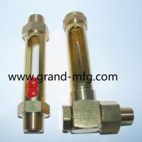 China Brass Oil Level Gauge with Quartz Glass Tube NPT BSP Thread 1/4 to 1 Inch 80-600mm Bolt Distance for sale