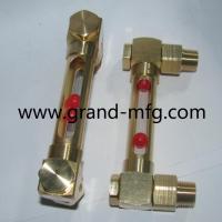 China Brass Oil Level Sight Gauge NPT 1/2 Inch 80mm to 600mm Distance Glass Tube Indicator for sale