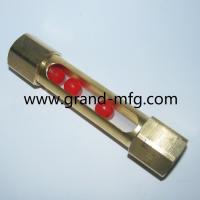China Brass Tube Hydraulic Oil Level Gauge NPT 3/4 Inch Sight Glass 80mm to 600mm for sale