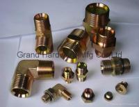 China Precision CNC Machined Steel Fittings Zinc Plated NPT BSP Metric Thread SAE Hexagon for sale