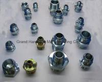 China Precision CNC Machined Steel Fittings Zinc Plated NPT BSP Metric Thread SAE Hexagon for sale